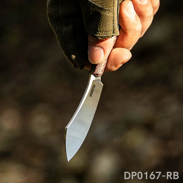 Mini Fixed D2 Blade Knife G10 Handle with Leather Sheath – Dispatch Knives