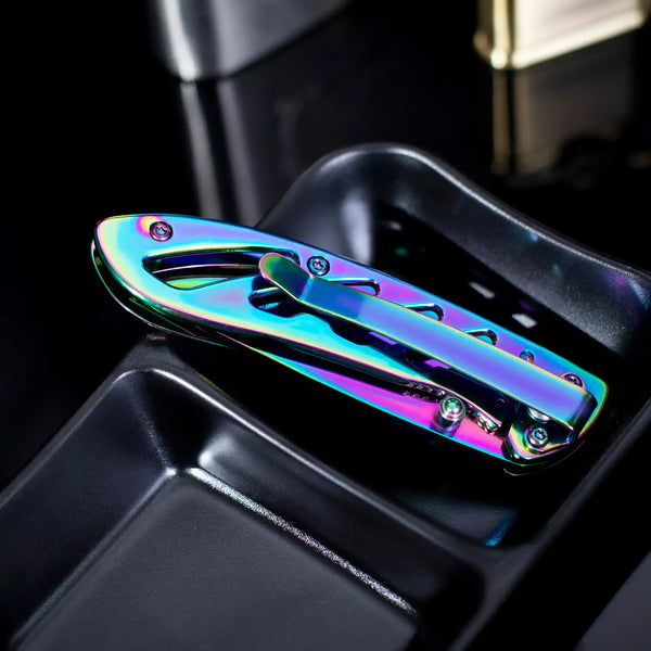 Rainbow Titanium Folding Knife Durable And Stylish – Dispatch Knives