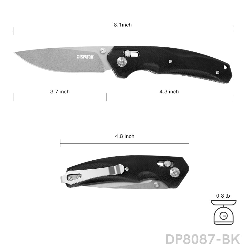 Axis Lock Folding Pocket Knife with G10 handle and 8Cr Blade – Dispatch ...