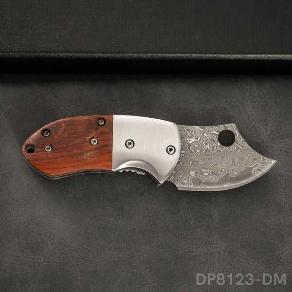 2.75"Folded Small Damascus Steel Blade EDC Pocket Knife – Dispatch Knives